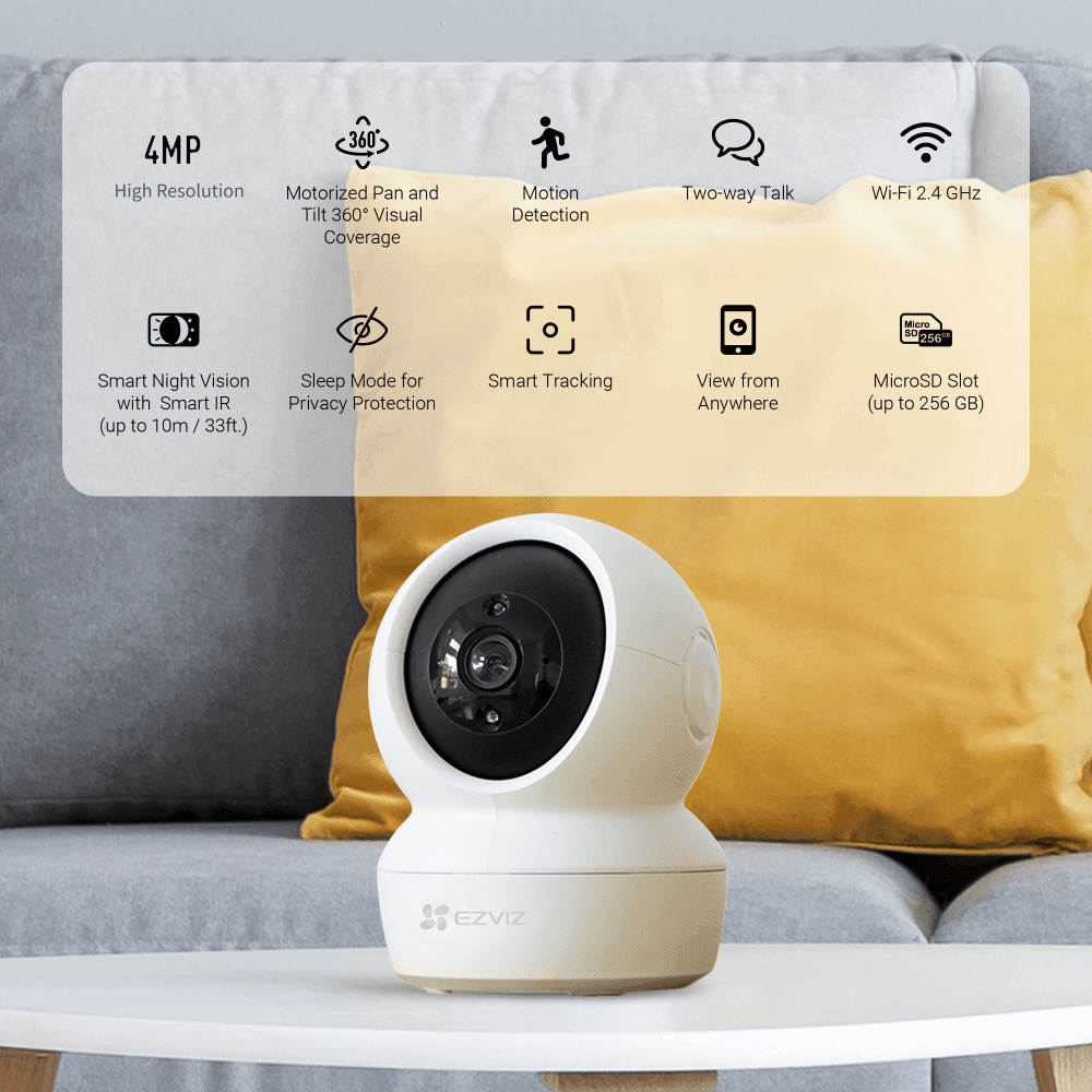 H6C Pro 4Mpx Cámara Ezviz para Interior 2k+ :: Zona Segura Tech